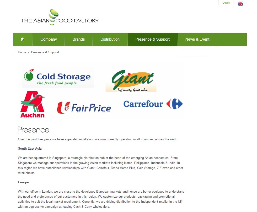 Asian Food Factory - Area Digital - Web Design Agency Bangkok